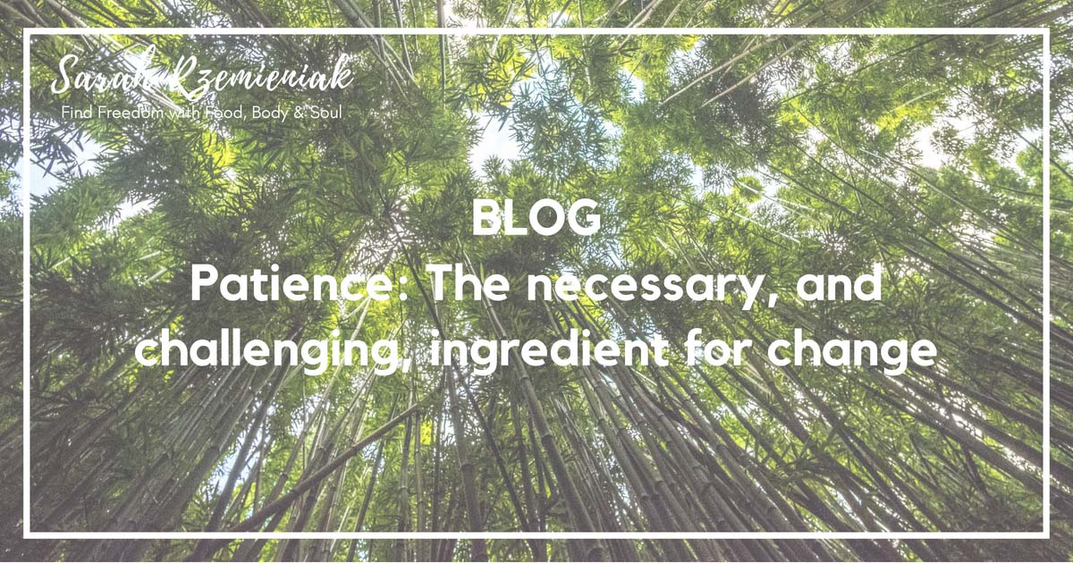 Patience: The Necessary, and Challenging, Ingredient for Change